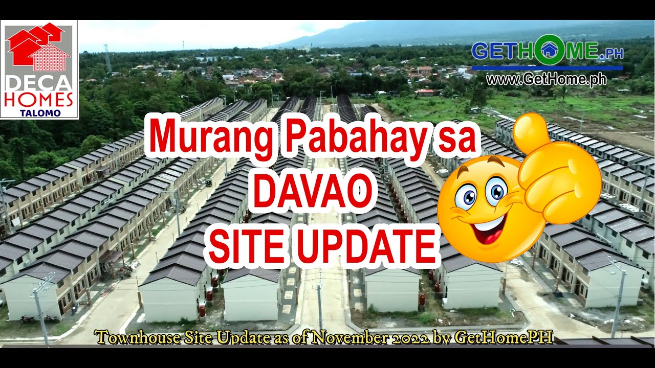 MURANG PABAHAY SA DAVAO Site Update by GetHomePH - YouTube