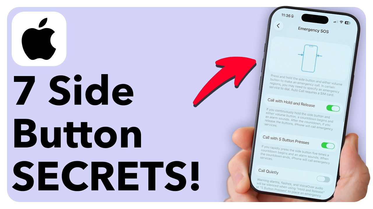 7 iPhone Side Button SECRETS - Everyone Should Know - YouTube