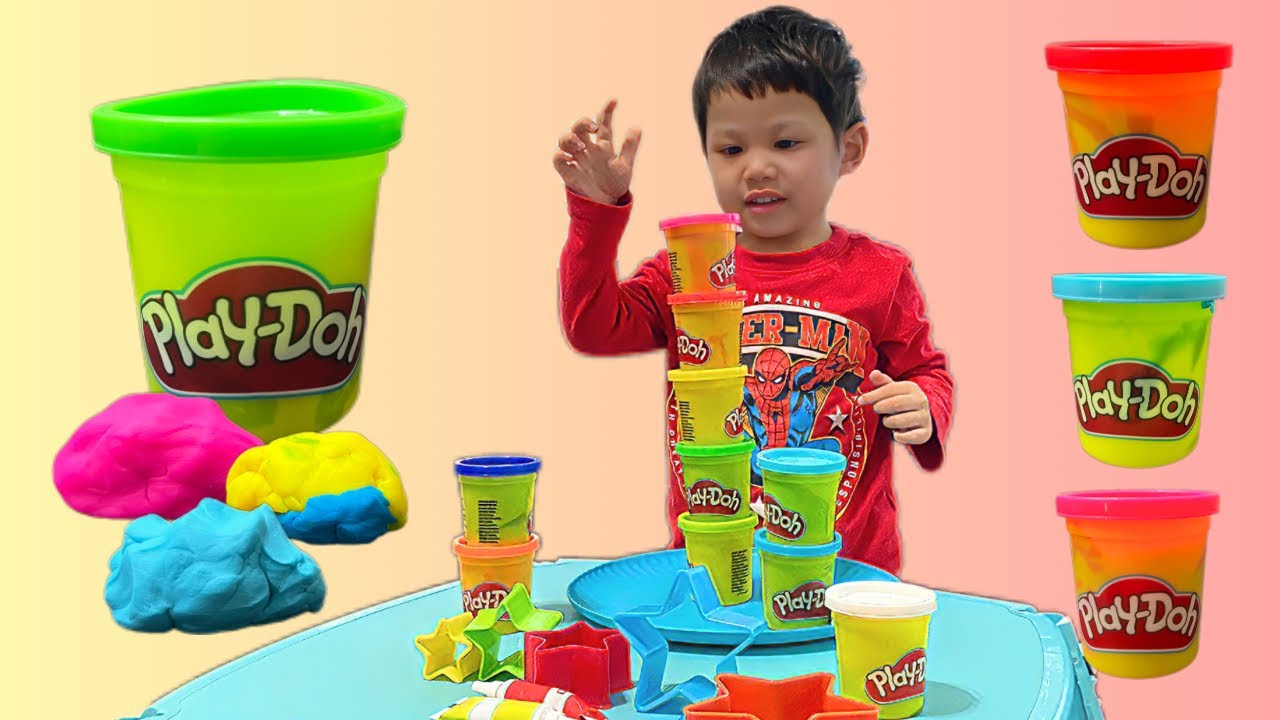 Jasper Learning Colors with Play Doh for Kids and Toddlers - YouTube