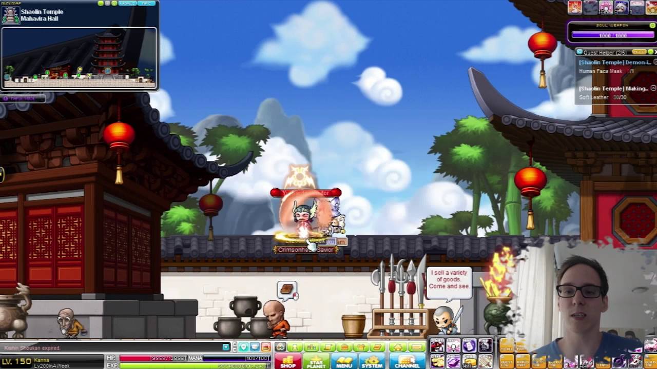MapleStory in a week. Day 4 - Shaolin Temple - YouTube