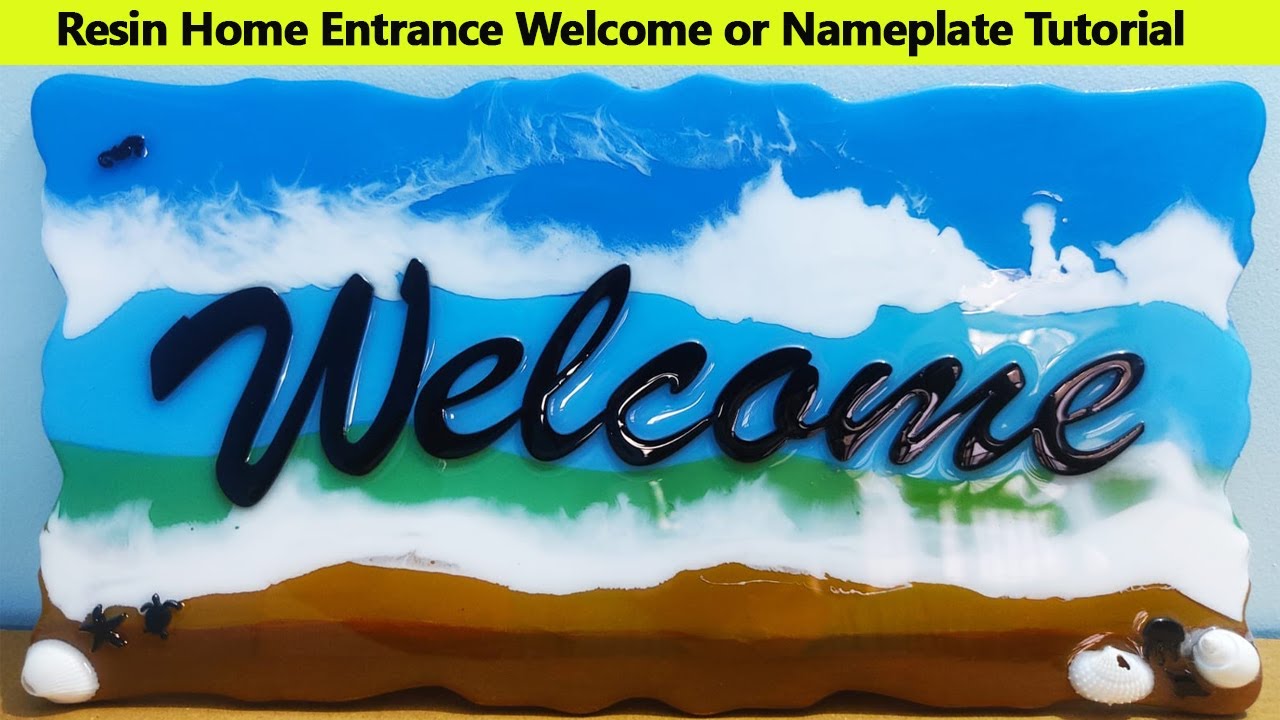 Resin Art Name Plate or Home Entrance Hanging Tutorial |Step by Step ...