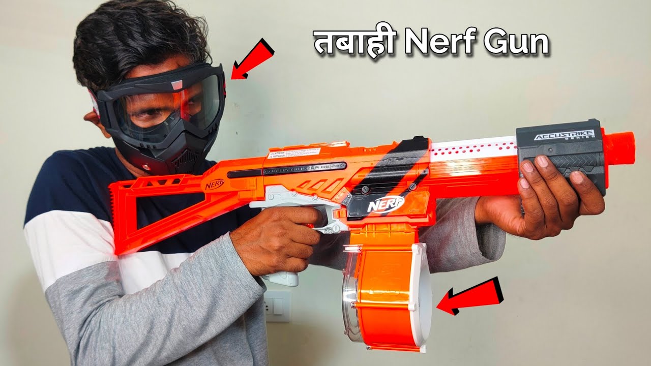 Nerf N-Strike Elite AccuStrike AccuTrooper Blaster Unboxing & Testing ...