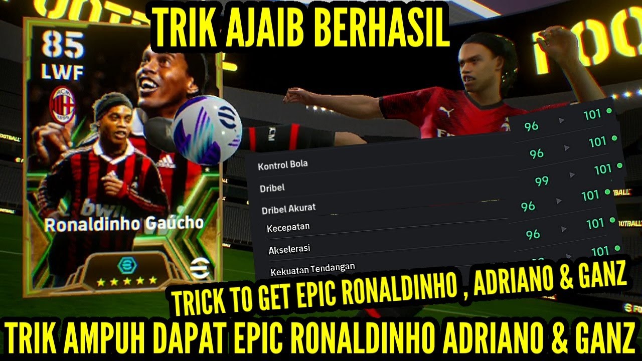 TRIK AMPUH DAPATKAN EPIC CARD RONALDINHO , ADRIANO & GANZ ! TRICK TO ...