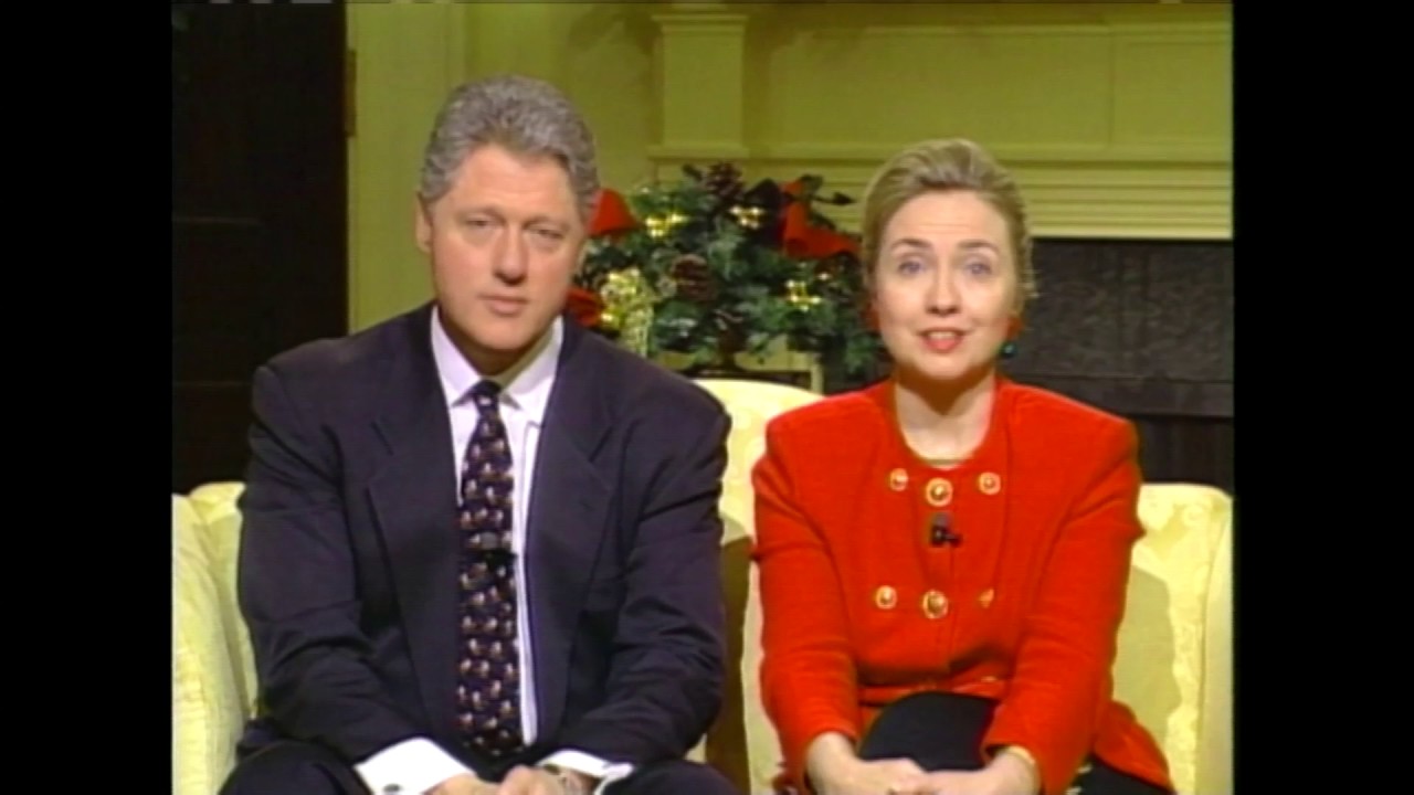 Bill and Hillary Clinton 1995 Christmas Message - YouTube