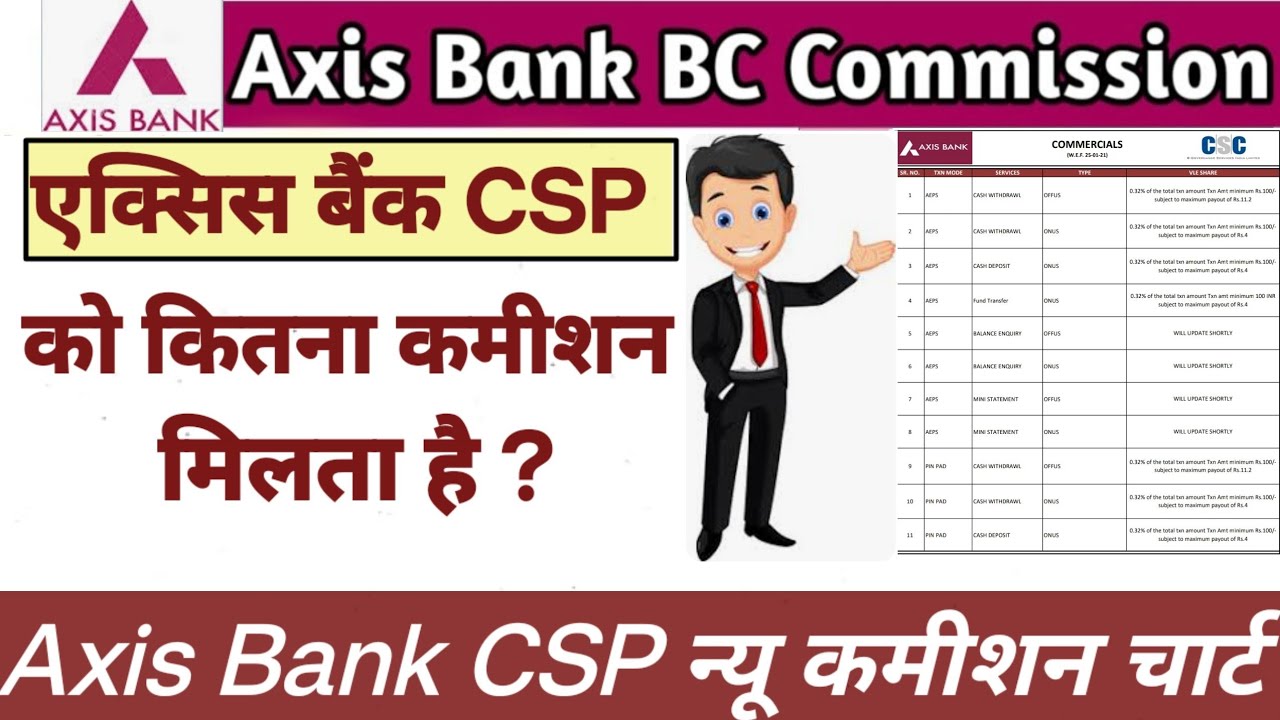 Axis Bank Csp Commission Chart | Axis bank CSP me kitna commission ...