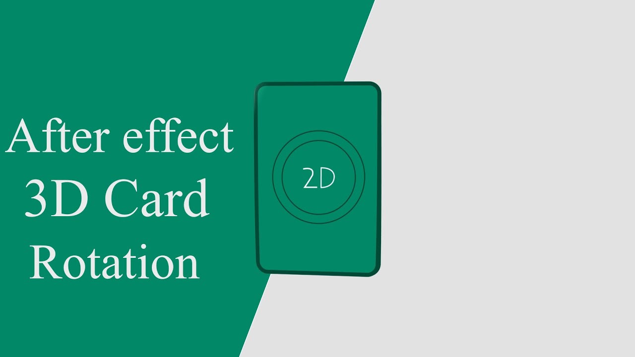 After Effects Tutorial: 3D Card Twist | Twisted Card Or Page Without ...