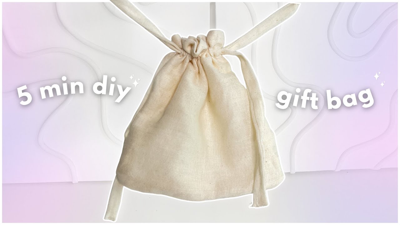 This 5-Min DIY Drawstring Bag Tutorial is Soo Easy - YouTube