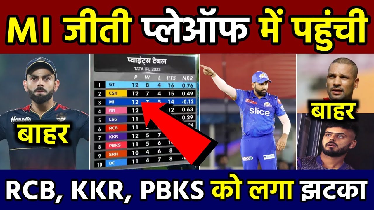 MI Vs GT After Match Points Table | IPL 2023 Today Points Table | IPL ...