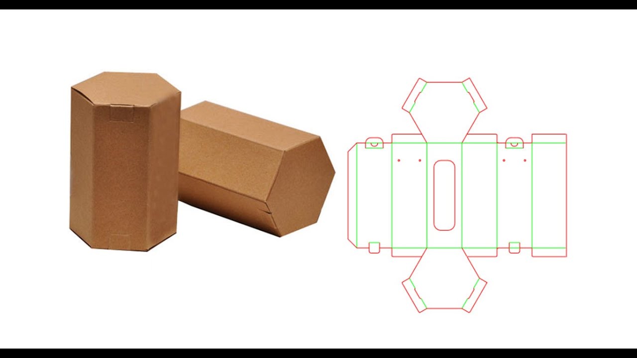 How To Make Hexagon Shape Box Dieline YouTube How To Make Hexagon Shape Box Dieline YouTube