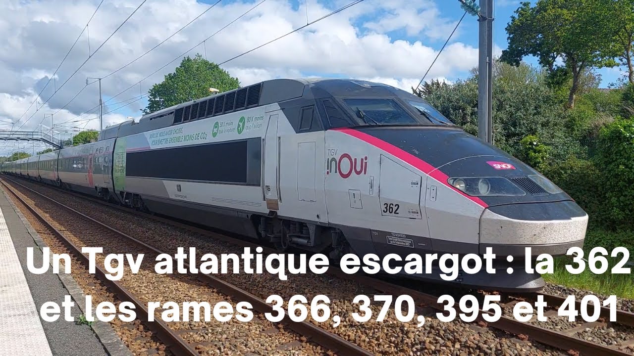 Spot en bretagne#102, Un Tgv atlantique escargot : la 362 et les rames ...
