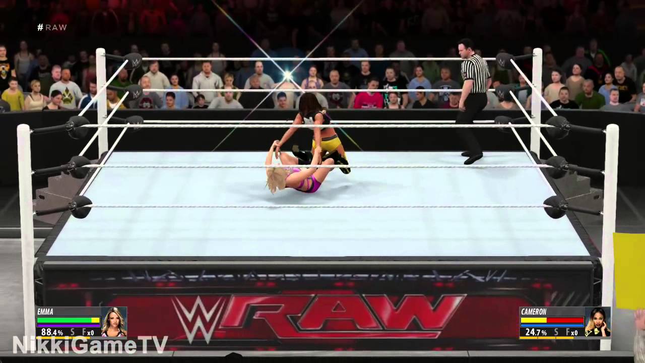 ★Raw WWE 2K16 Gameplay PS4 (Emma Vs Cameron) WWE Raw Girls Games ...