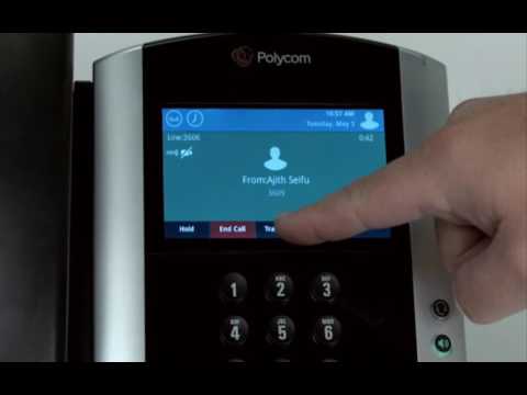 Polycom VVX: Transfer Active Call with a Consultative Transfer - YouTube