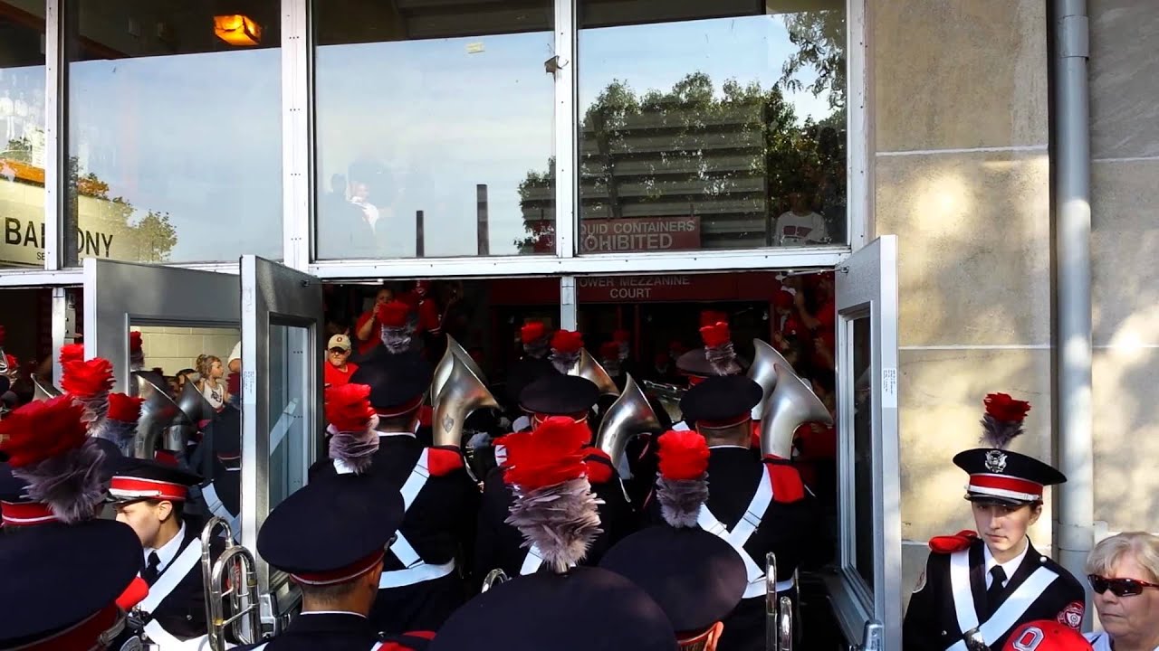 Ohio State Marching Band Entering St. John Arena 8-31-2013 - YouTube