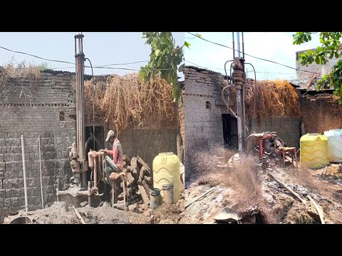 Borewell Drilling - 10 Hp motor Boring inside house| Borewell water ...