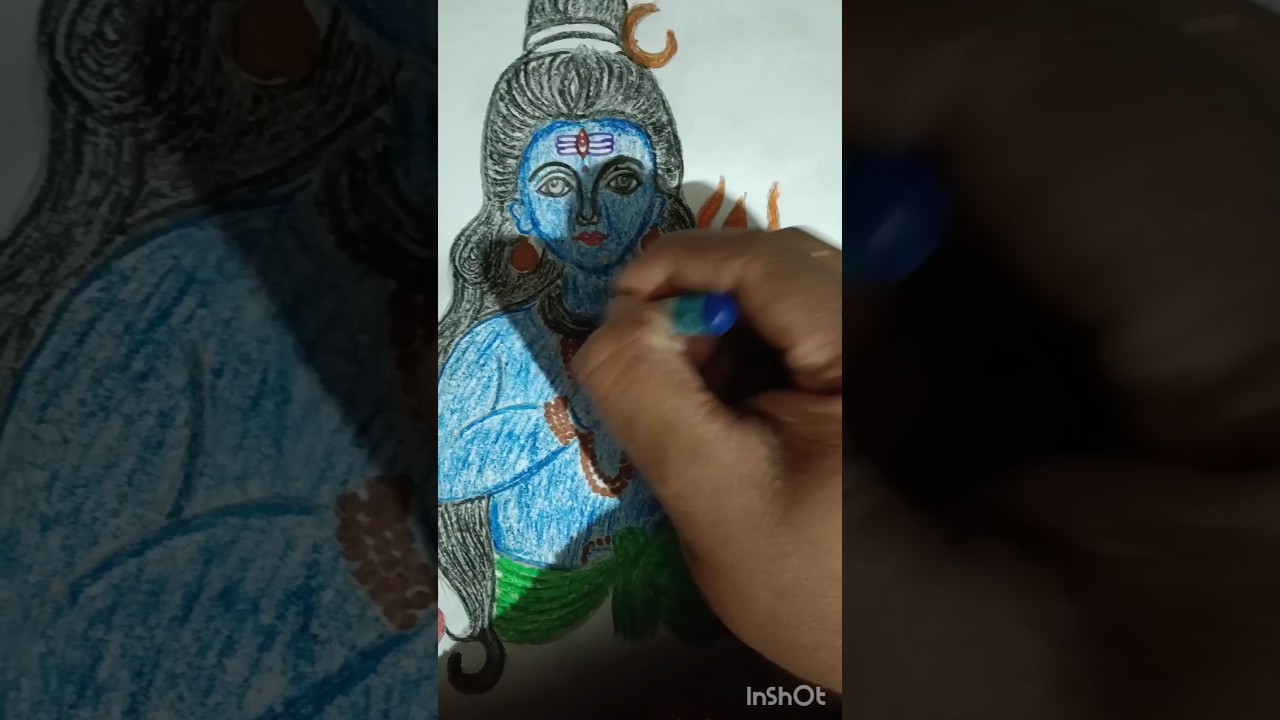 parvati boli shankar se penting ♥️♥️😘 vinay 🎨🙏🖌️#artwork #shortsfeed # ...