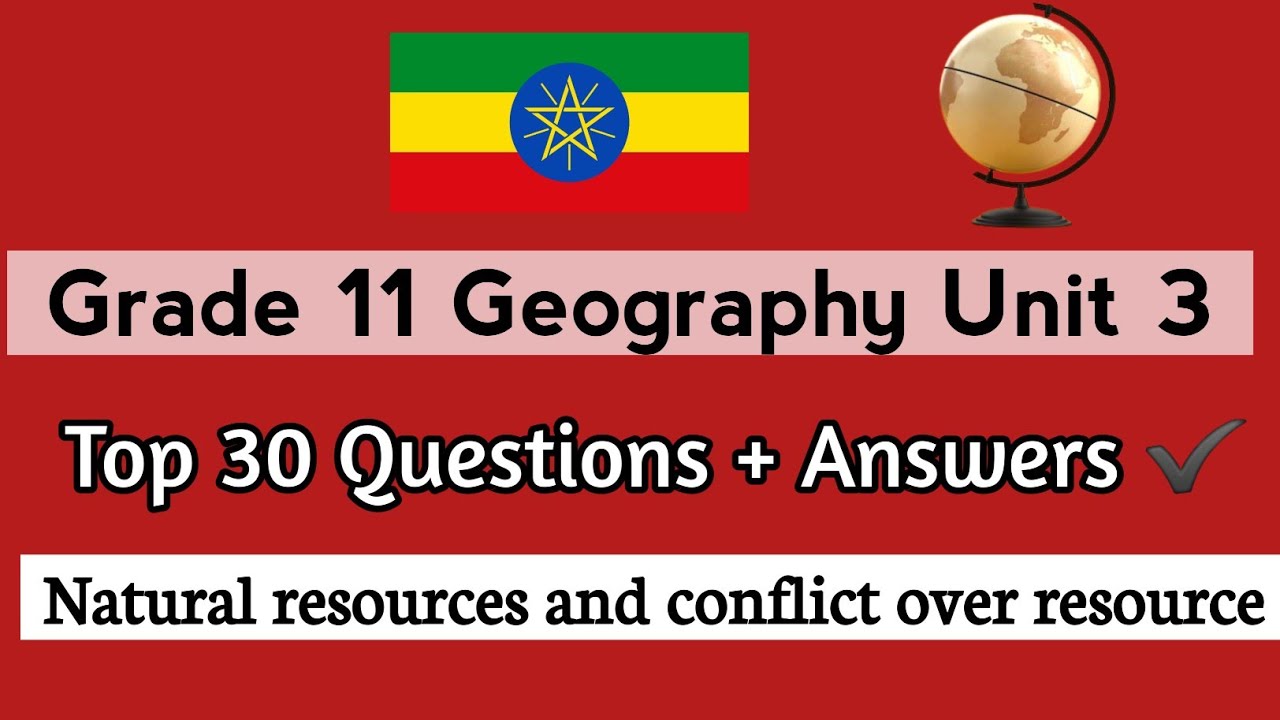 Grade 11 Geography unit 3 : natural resources and conflict over ...