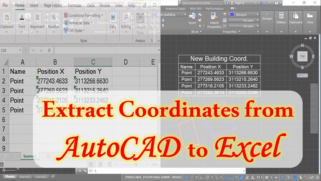 Extract Point Coordinates From AutoCAD YouTube Extract Point Coordinates From AutoCAD YouTube