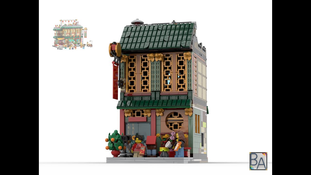 LEGO MOC - Jade Restaurant - Alternate Design of Set 80113 - YouTube