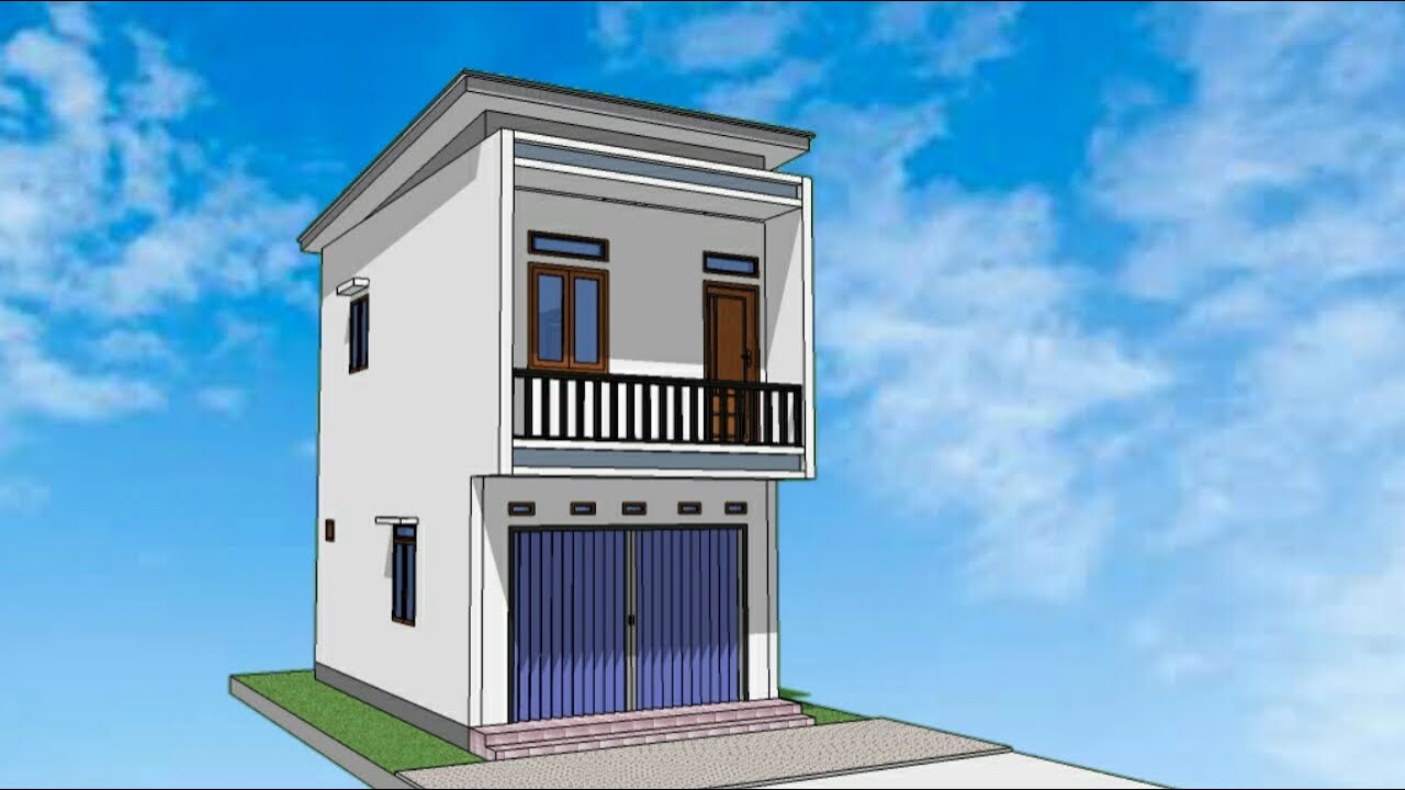 #79 Desain Ruko │ Ruko Minimalis 2 Kamar Tidur - YouTube