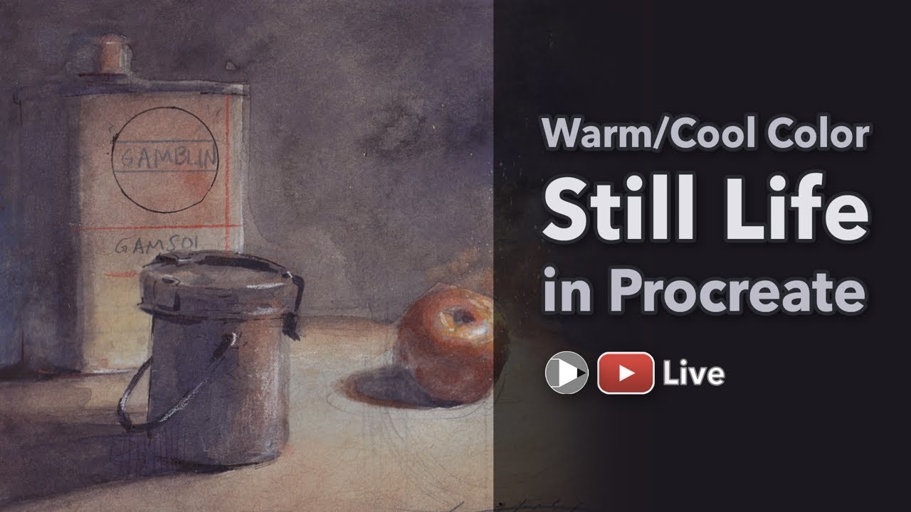 Warm/Cool Color Still Life in Procreate - YouTube