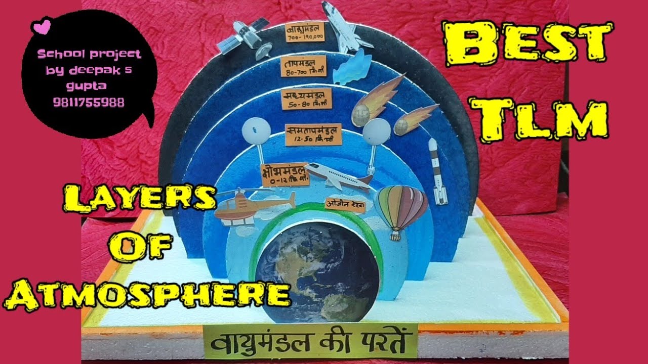 layers of atmosphere 3d model #schoolproject #tlmideas #tlm # ...
