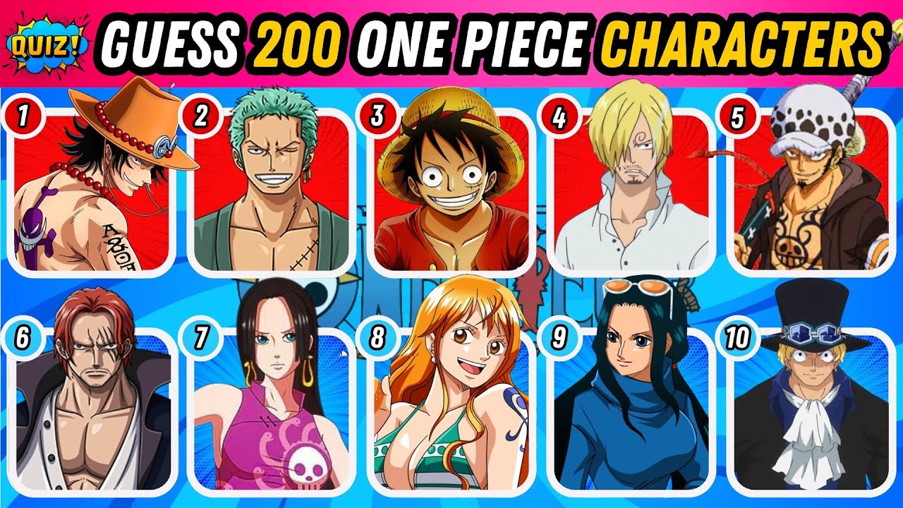 GUESS THE ONE PIECE CHARACTER IN 3 SECONDS (200 CHARACTERS) 🏴‍☠️👒 ...