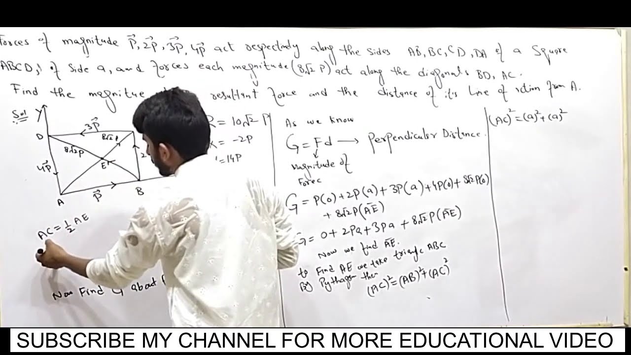 How to find the line of action from fixed point| LECTURE #19 Part 2 ...