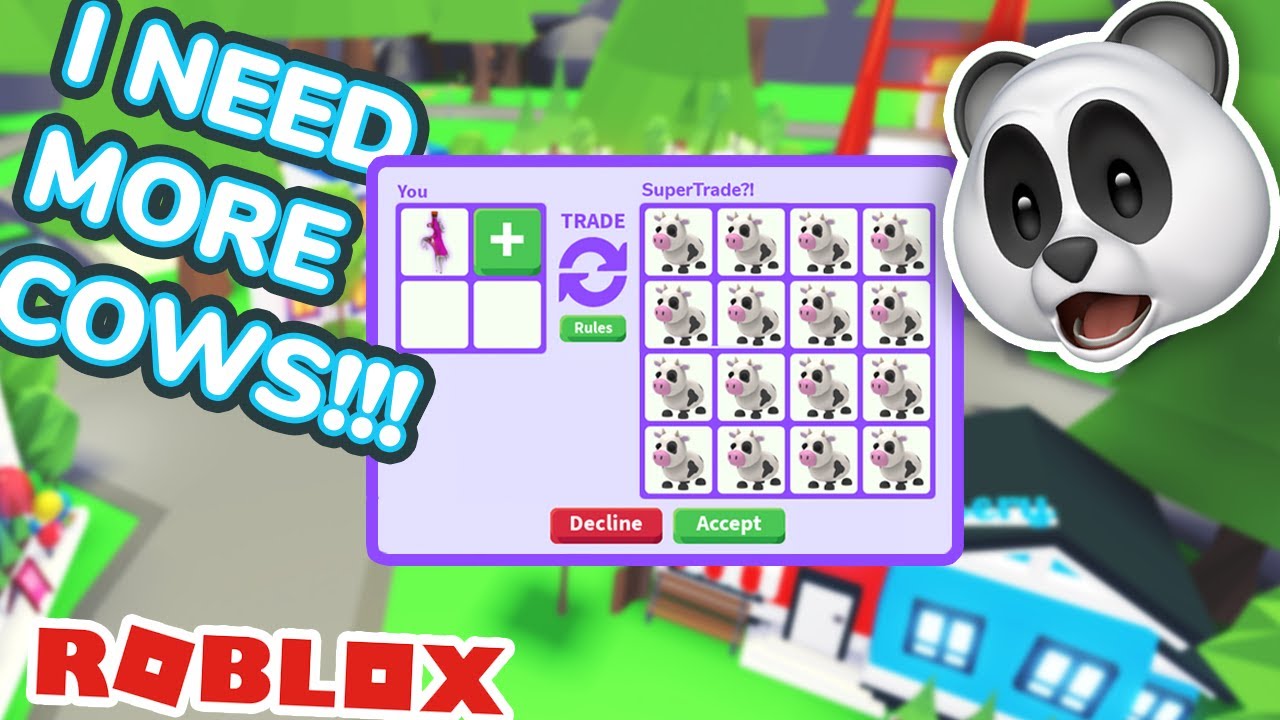 Succesful Trading! Trying to make a MEGA COW! Roblox ADOPTME - YouTube