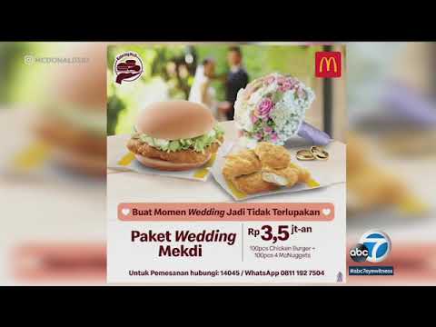 McDonald's begins selling catering packages for wedding receptions