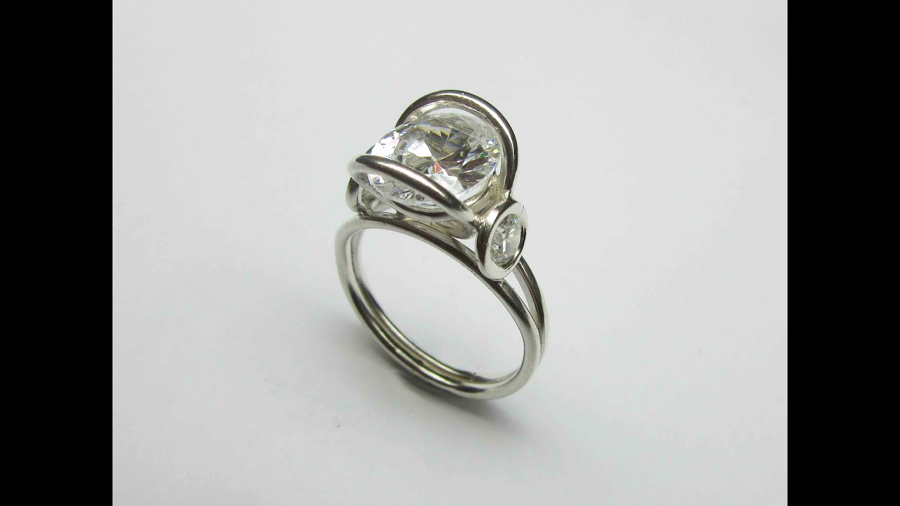 Gyroscope ring (stone set) - YouTube