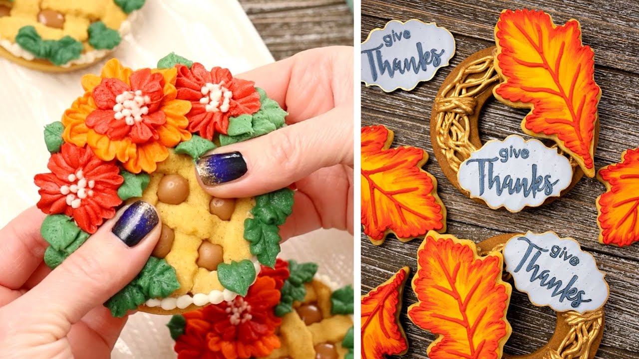 Decorated Cookie Ideas for Thanksgiving - YouTube