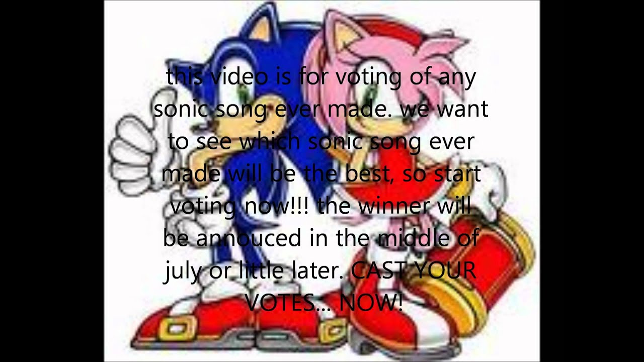 Voting for top ten sonic songs of all time - YouTube