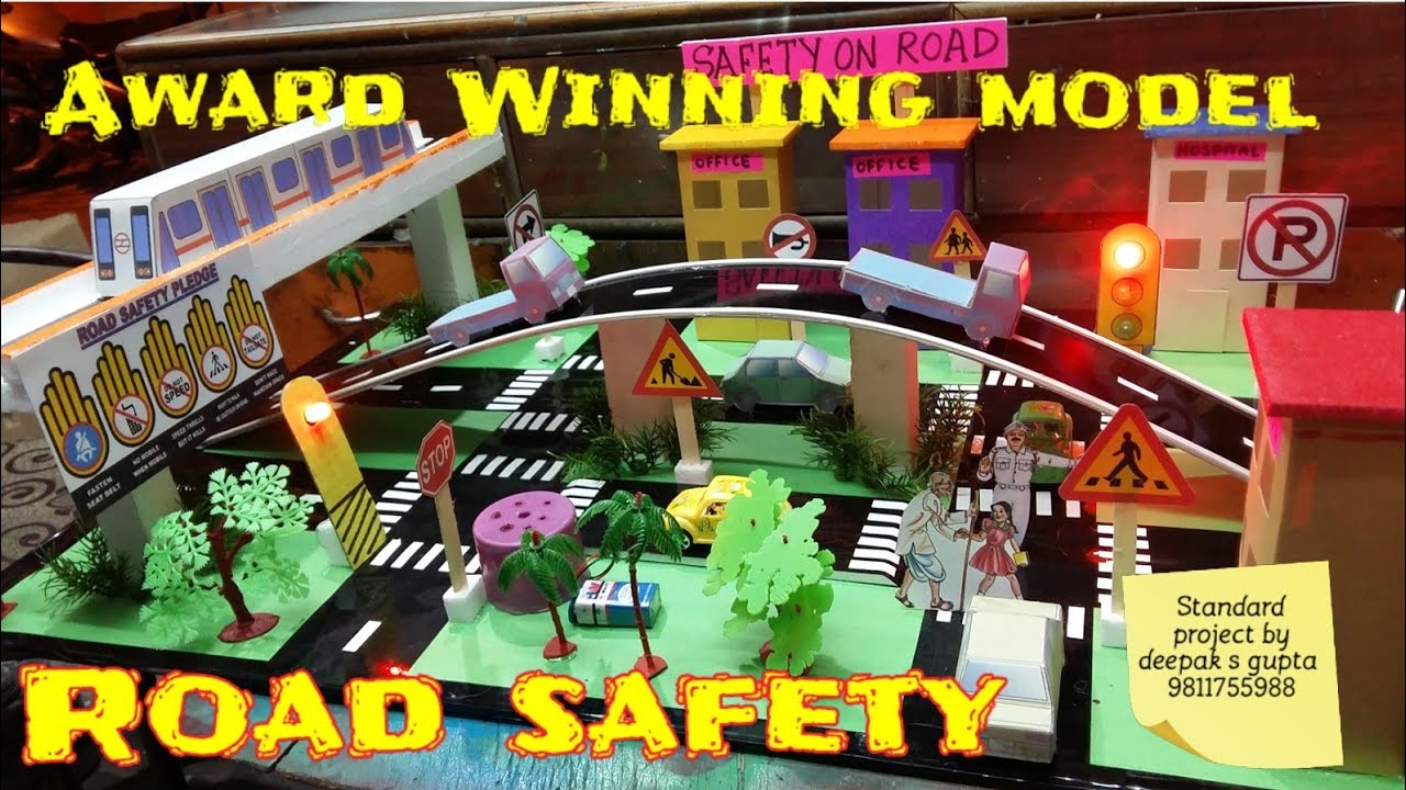 Road safety | first prize winner model #scienceexhibitionmodel # ...
