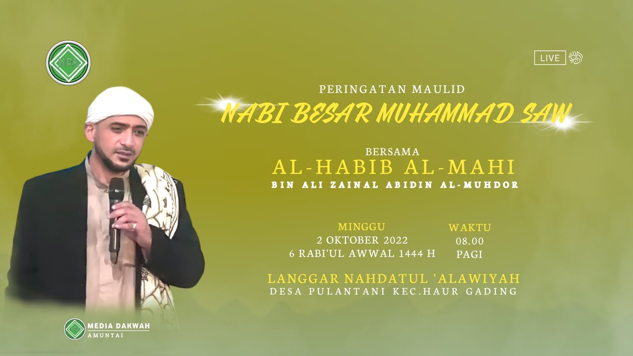 🔴[LIVE] PERINGATAN MAULID NABI BESAR MUHAMMAD SAW | BERSAMA AL HABIB AL ...