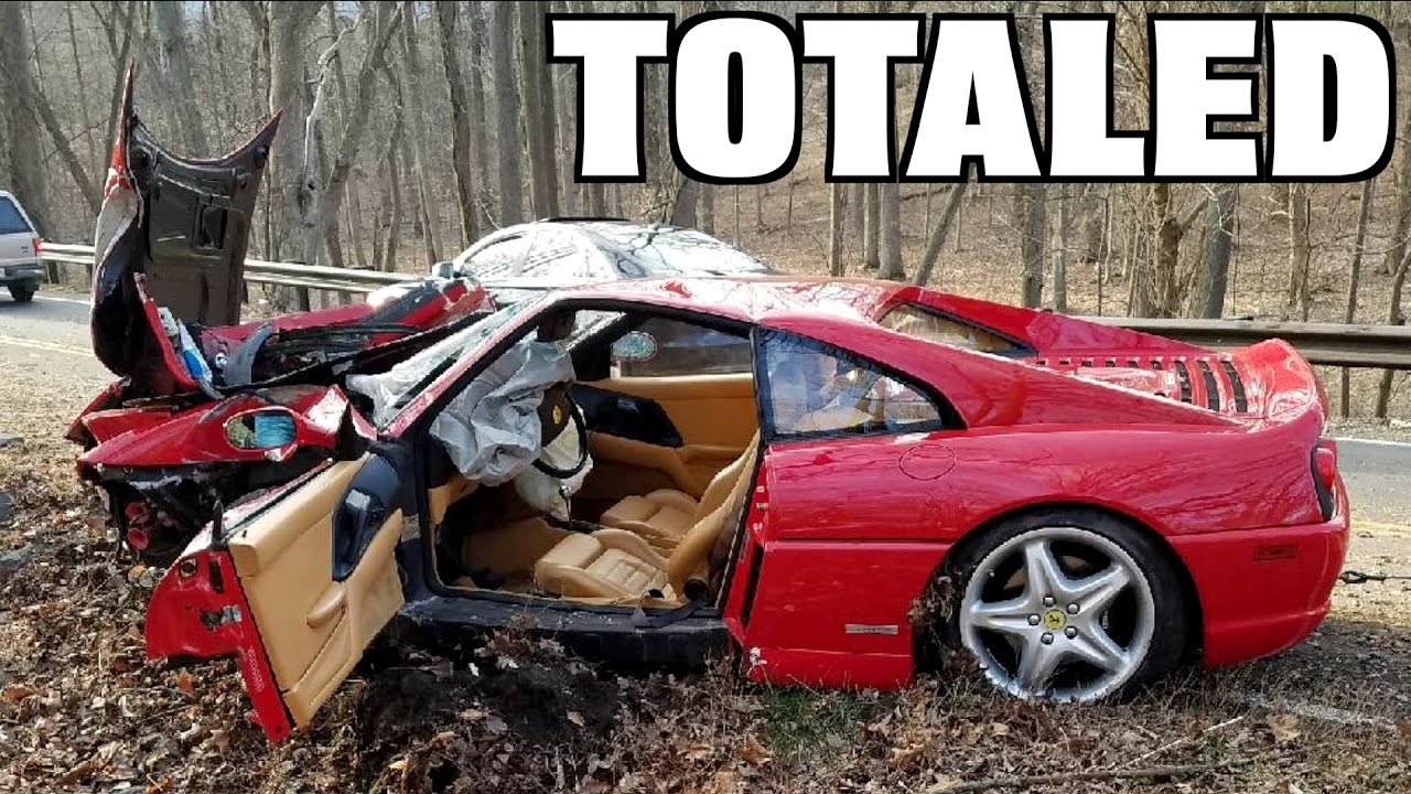 Ferrari F355 Gets Totaled + Audi RS7 Crash Caught On Camera! - YouTube