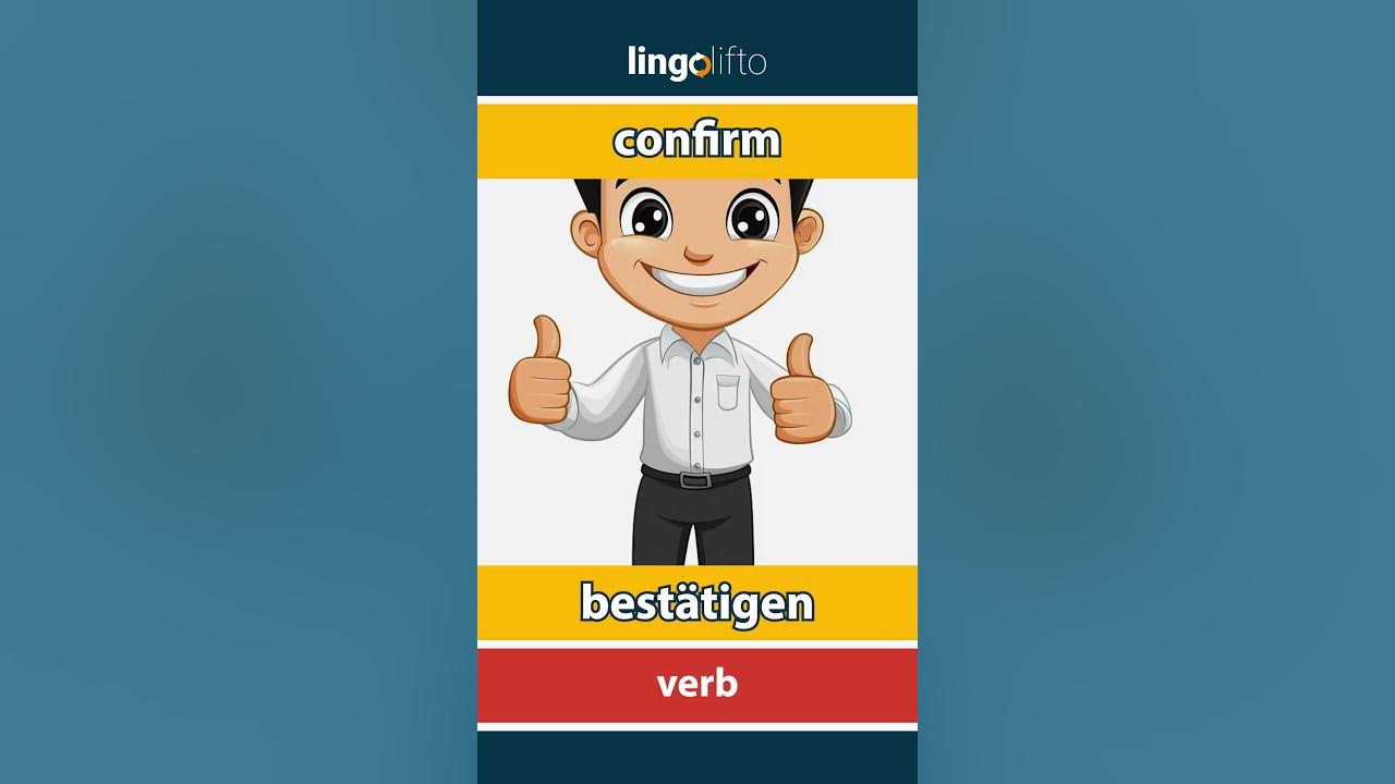 🇬🇧🇩🇪 confirm - bestätigen : vocabulary builder : learn English : Lernen wir Englisch - YouTube