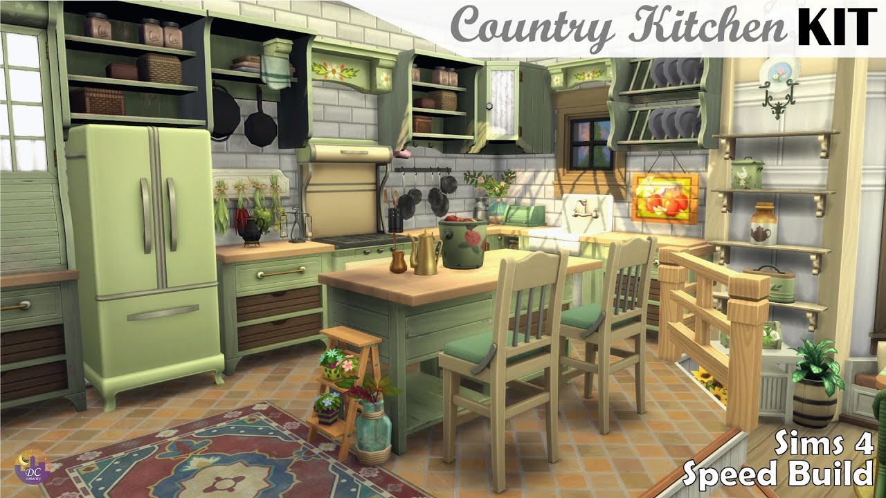 New Country Kitchen Kit! // Sims 4 Speed Build - YouTube