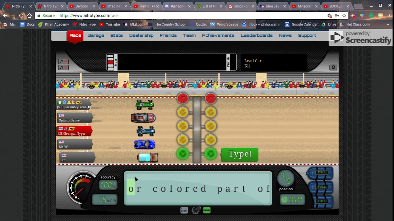Nitro Type : Racing with the Caterham Racer!!!! - YouTube