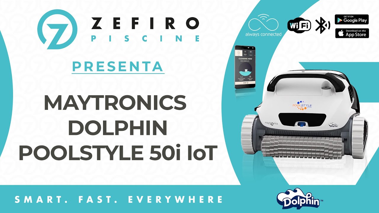 Maytronics Dolphin Poolstyle 50i IOT Wi-Fi APP MyDolphin Plus Bluetooth ...