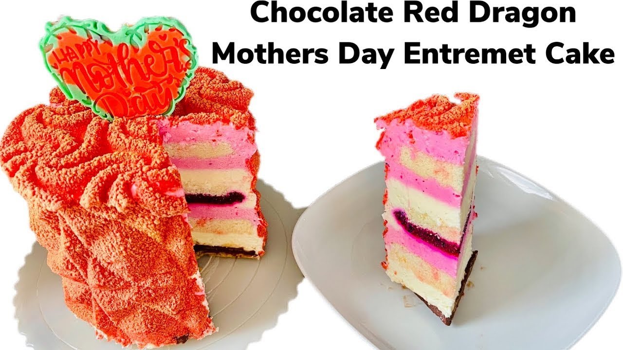 CHOCOLATE PITAYA CAKE / 3D ENTREMET, RED VELVET EFFECT / DESSERTFOOD ...