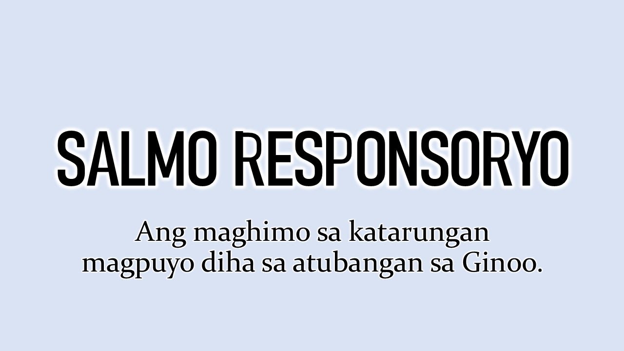Ang maghimo sa katarungan magpuyo diha sa atubangan sa Ginoo Acordes ...