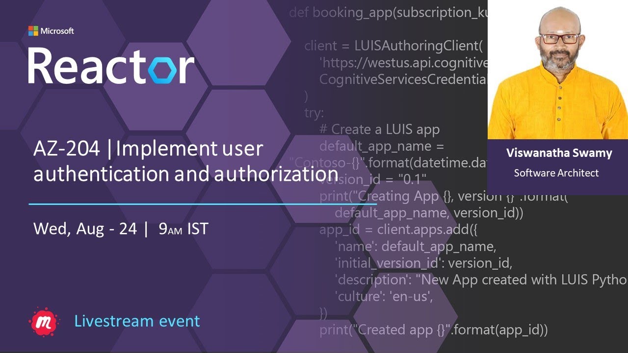 AZ-204 | Implement user authentication and authorization - YouTube