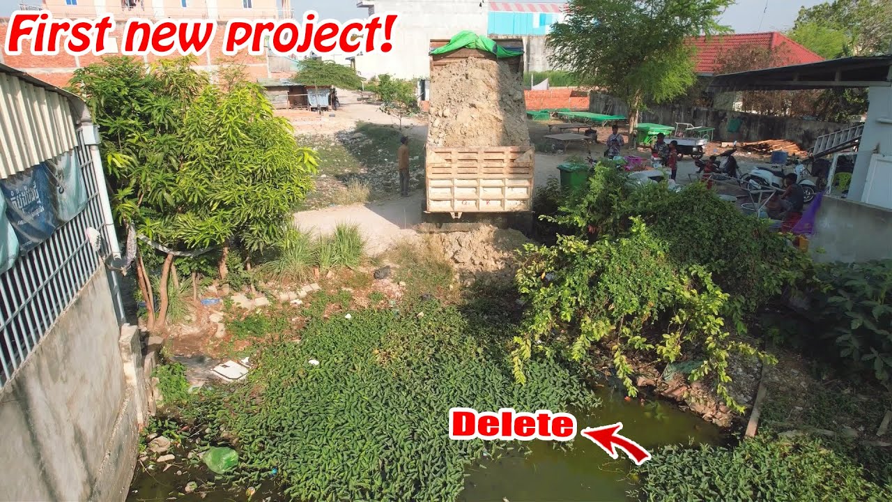 First Starting new project!! Successfully 100% Land 10x20 With Dozer ...