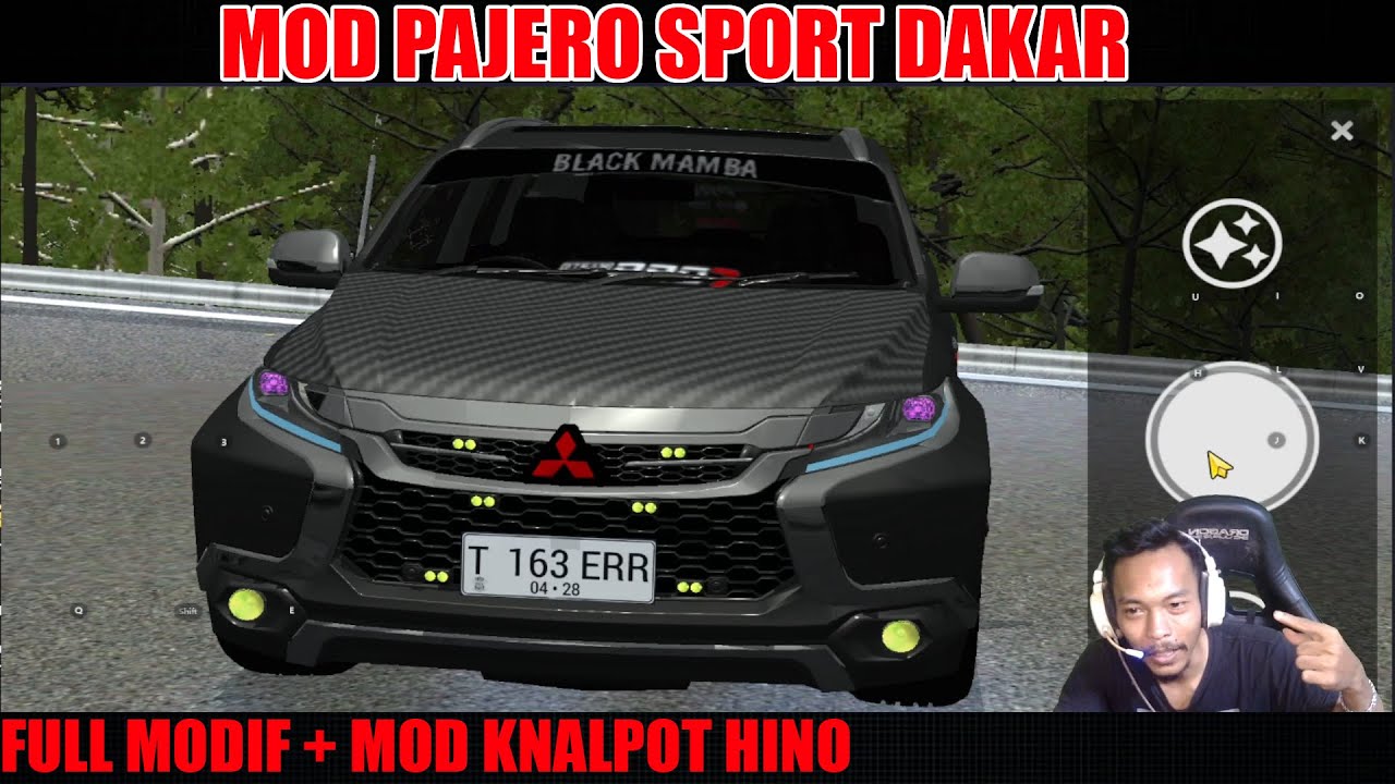 MOD PAJERO SPORT DAKAR FULL MODIF 2016 - BUSSID - YouTube