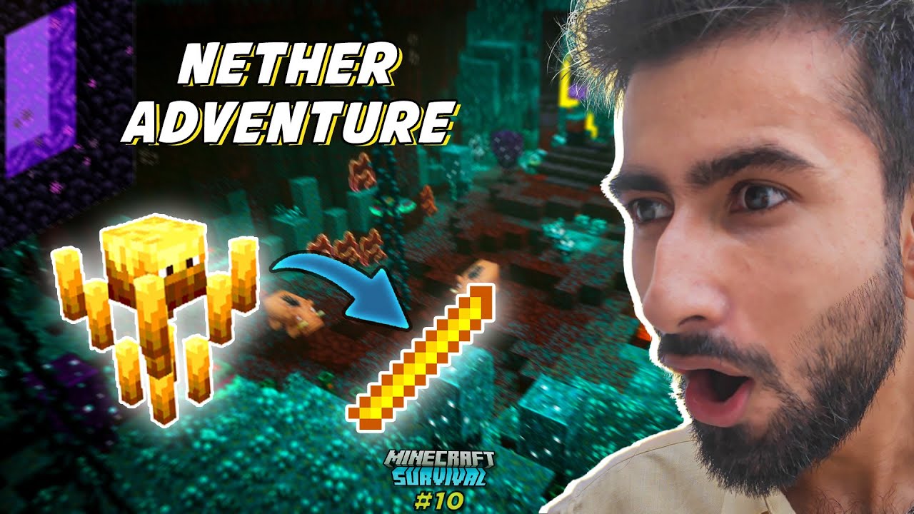Minecraft Nether Adventure | Finding *NETHER FORTRESS* for Blaze Rod ...