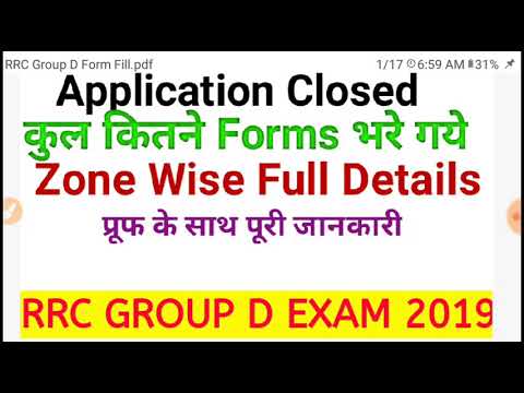 RRC GROUP D Total Form Fill up FINAL DATA - YouTube