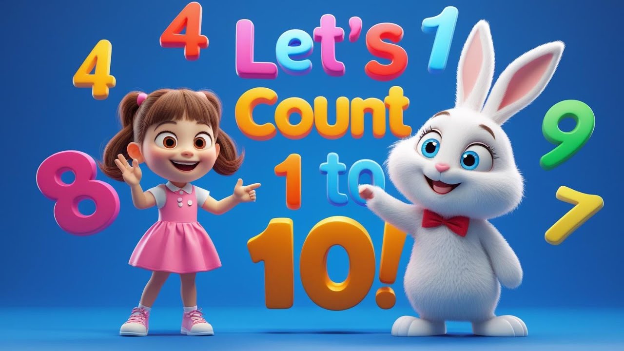 Learn to count from 1 to 10 with Bani and Lily 🐰 | Fun numbers learning ...