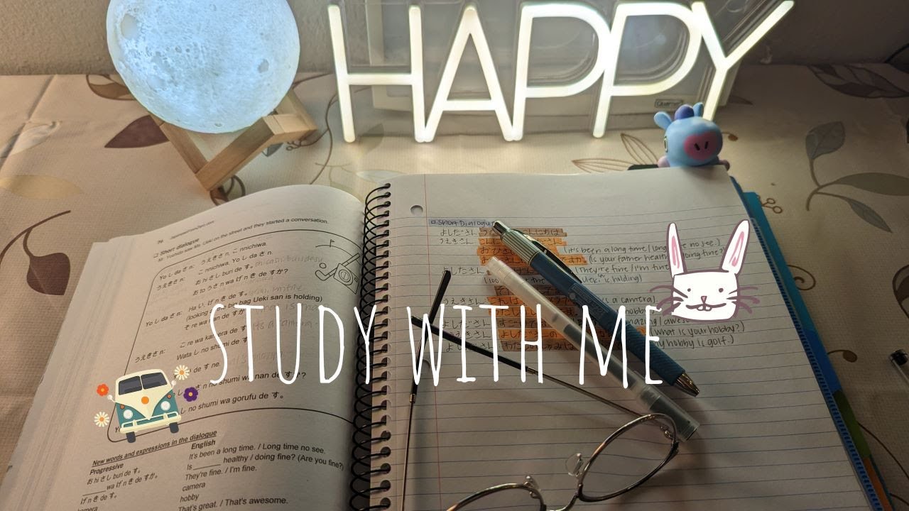 Study With Me | Studying Japanese Beginner | No Talking, background ...