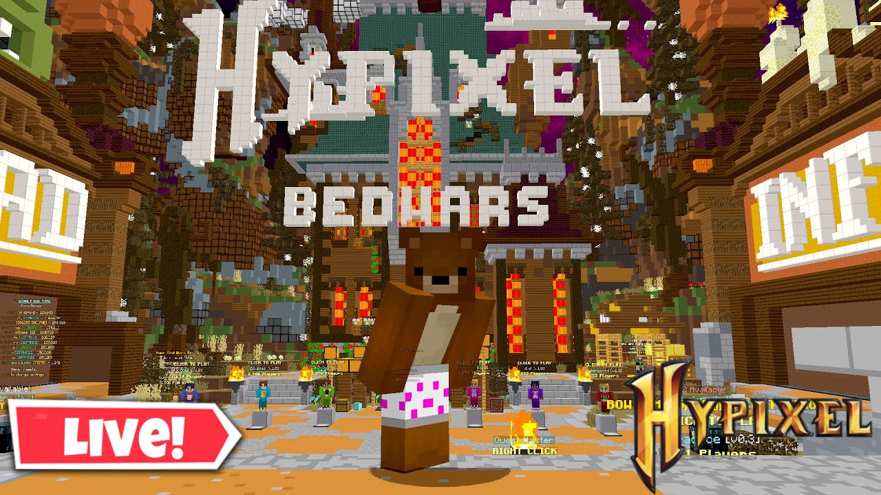HYPIXEL BEDWARS WITH VIEWERS! | LIVE MINECRAFT HYPIXEL BEDWARS - YouTube