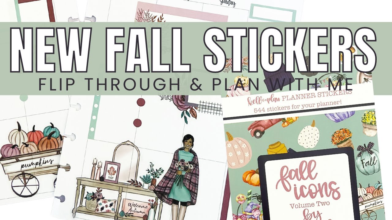 New Kell of a Plan Fall Stickers | Fall Icons & Fall Florals | Plan ...